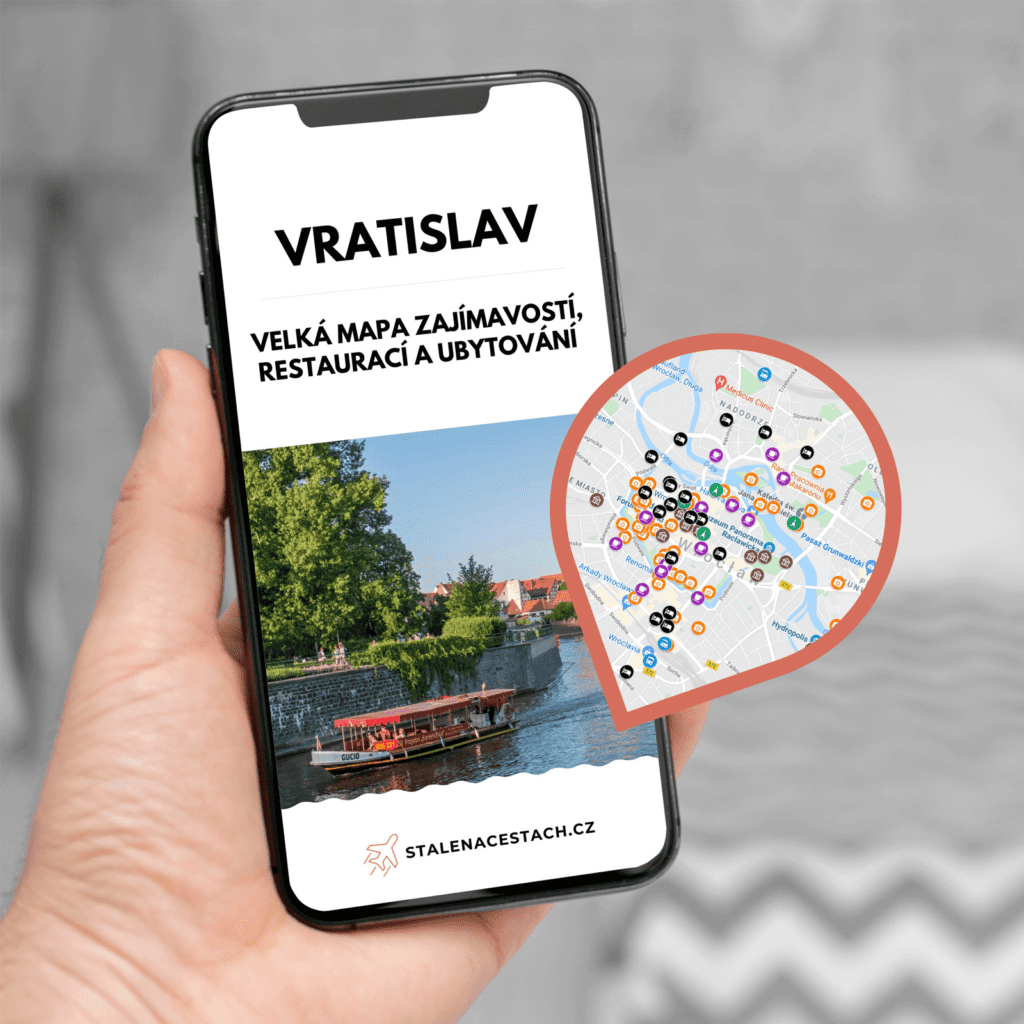 VRATISLAV: velká mapa 80 zajímavostí, restaurací a ubytování